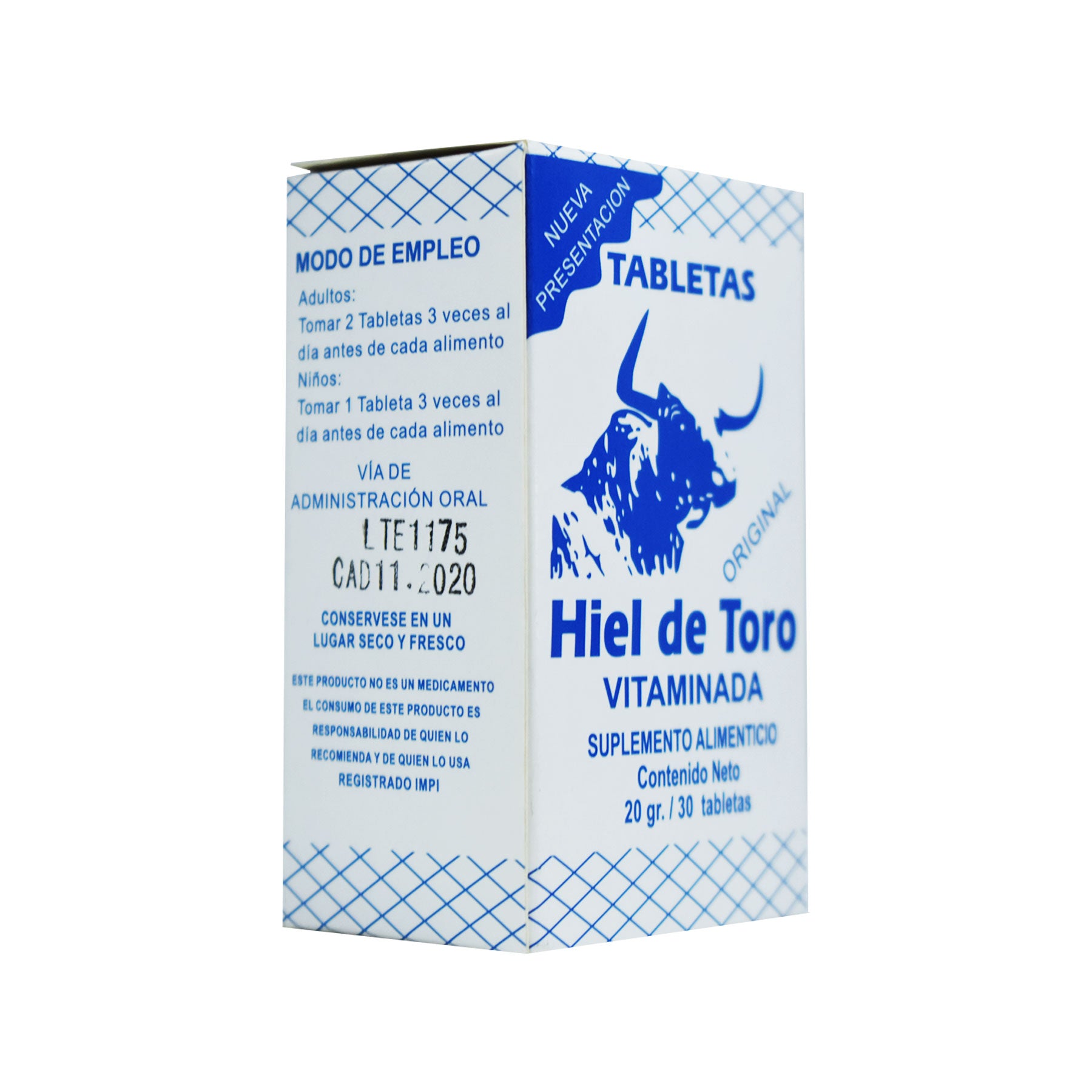 Hiel de Toro Vitaminada Sapsa 30 tabs